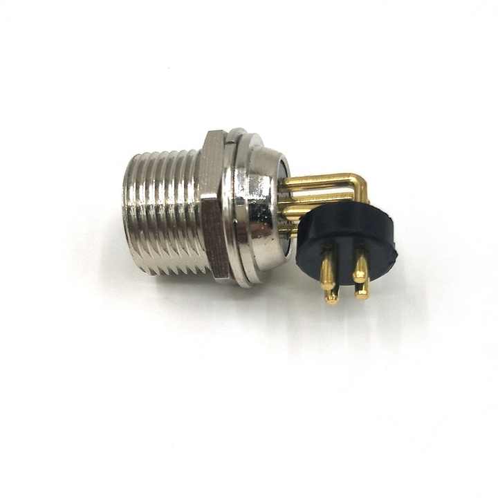Gx12 4 Pin Aviation Plug And Socket Right Angle Pin Panel Metal ...