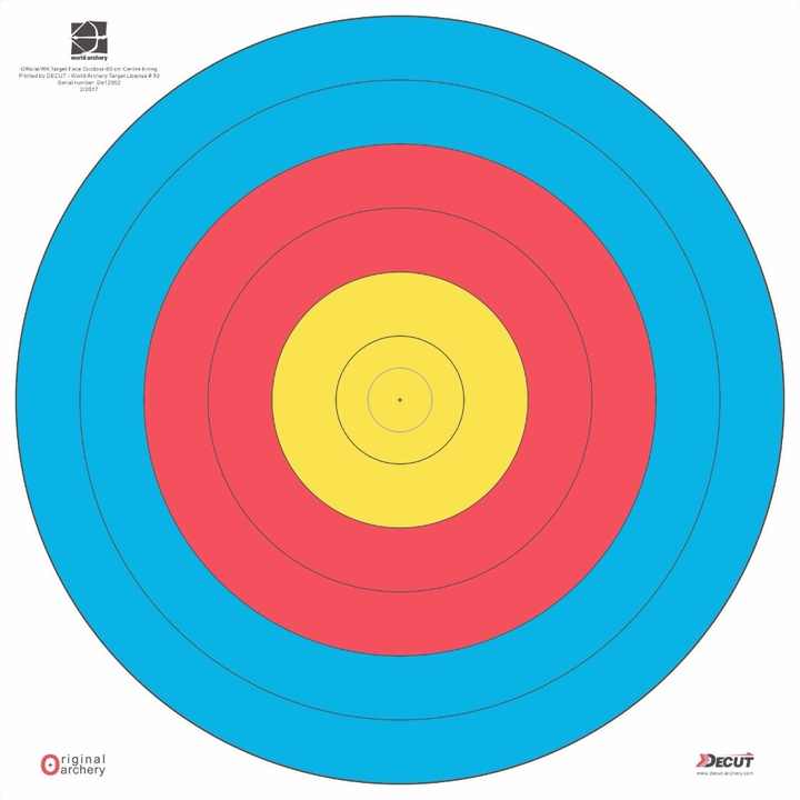 Waterproof Archery Target Paper - 80 Cm World Archery Face