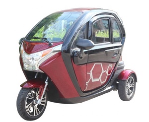 Closed Body Electric Tricycle Roof Motorized Tricycle for Passengers