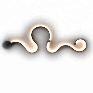 Simple modern snake shaped curve LED decoration LED ceiling lamp ...