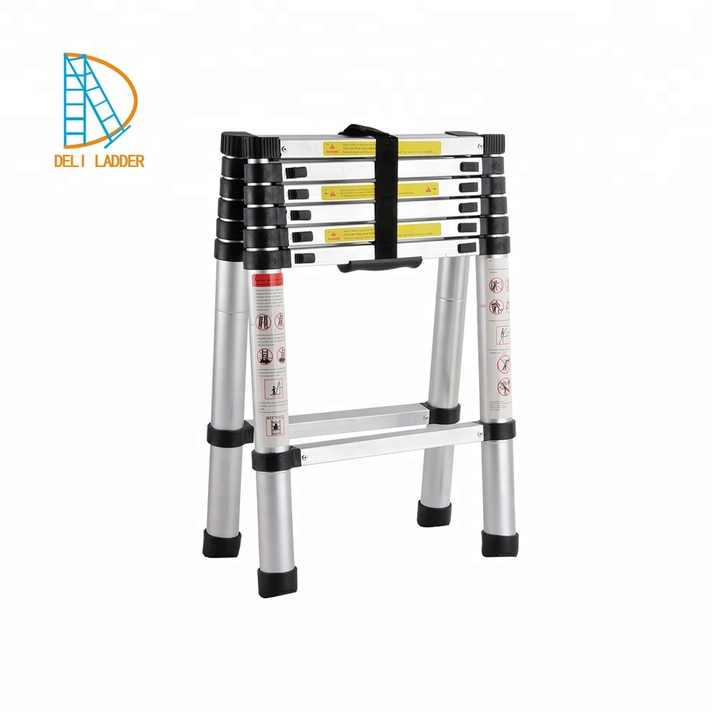 Deliladder Double Telescopic Folding Ladder 2.6m+2.6m EN131