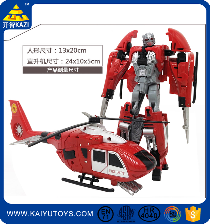 five-in-one transform robot diecast model robot fire helicopter rescue ...