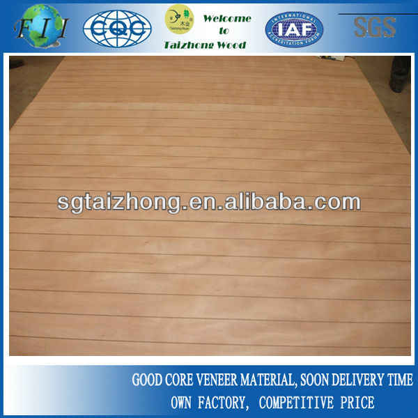 Interior Plywood Grooved Wall Panels - Double-Sided Decoration