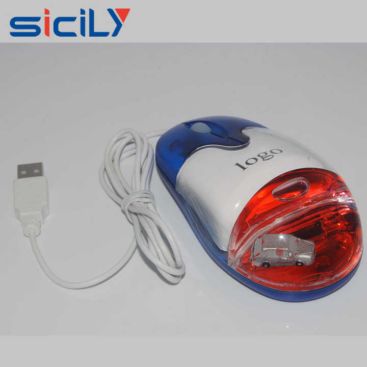 USB Wired Mouse Filled with Liquid - Customizable Logo