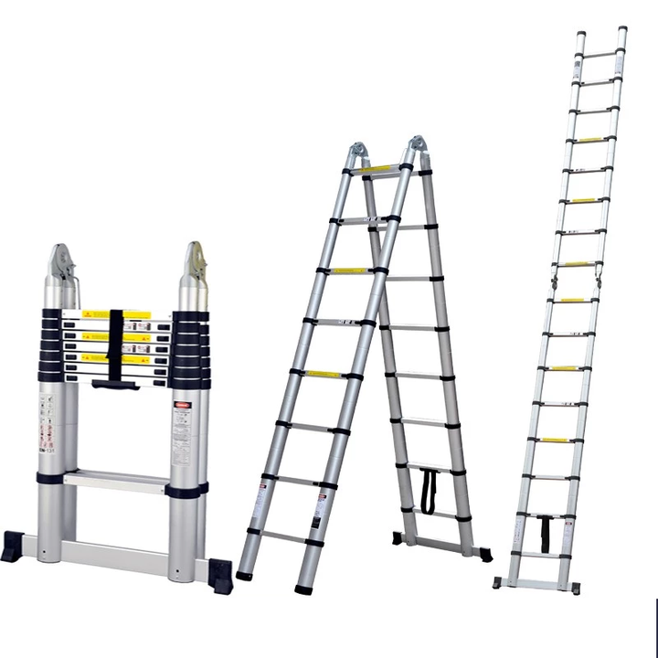 5m Telescopic Ladder - Durable Aluminum, Foldable Design