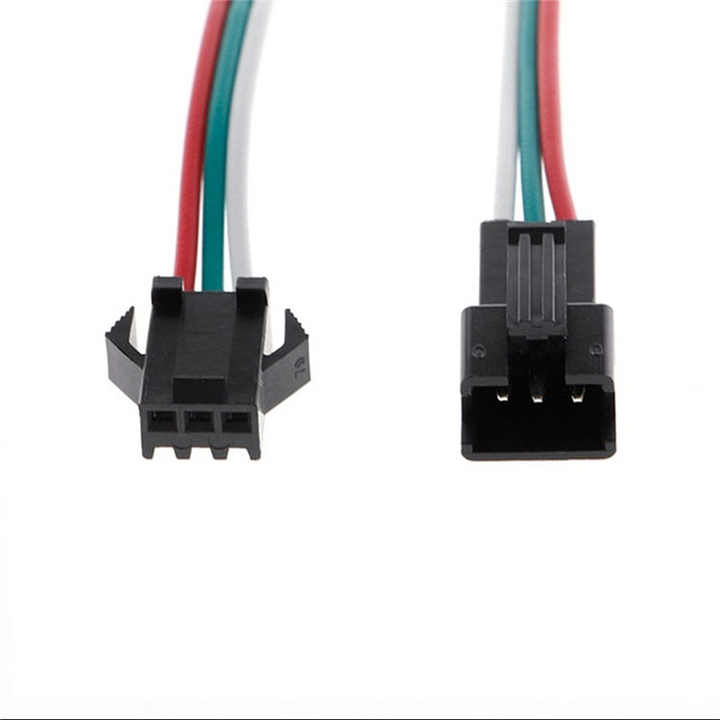 JST SM 3 Pins Connector for WS2812B RGB LED Strip Lights