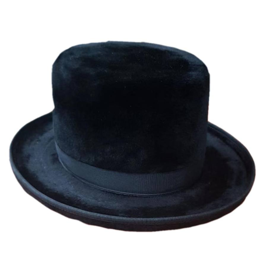 Jewish Black Hat - High Quality Wool & Fur Felt Style