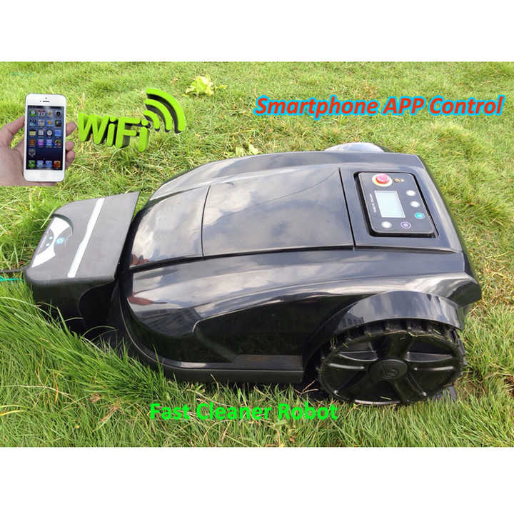 Smartphone APP WIFI Wireless Control Solar Lawn Mower Robot With Range ...