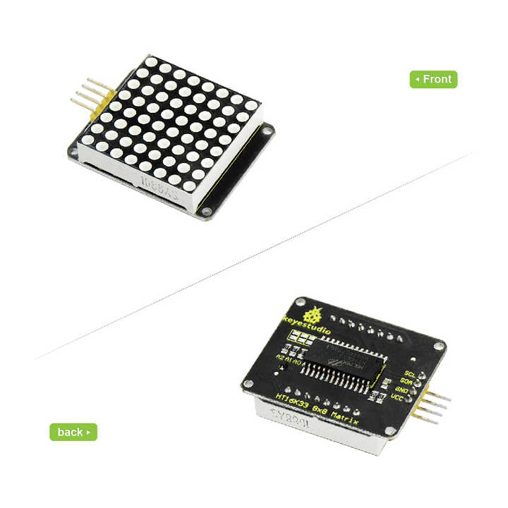 Keyestudio I2C 8x8 LED Dot Matrix Module HT16K33 for Arduino - OEM/ODM