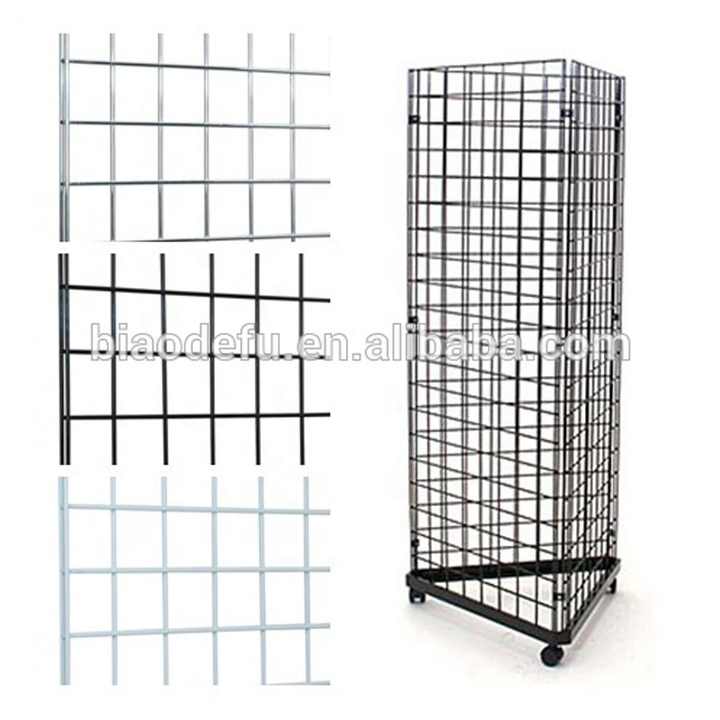 Triangle Black Grid Panel Display Rack - Stylish & Durable