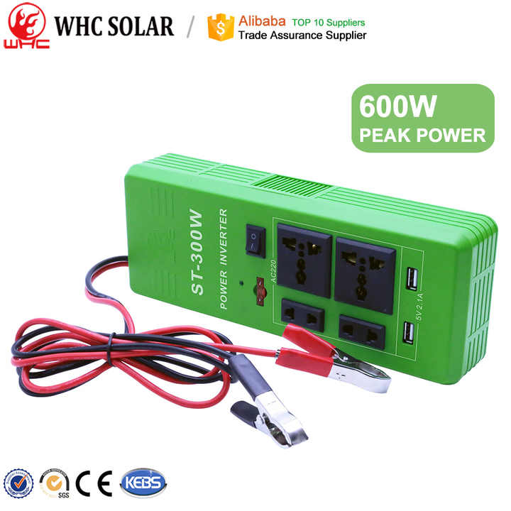Portable WHC Universal Socket Converter Solar DC to AC Inverter 300W ...