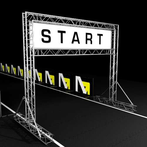 Kkmark Portable Goal Post Lighting Truss Banner Aluminum Finish line ...