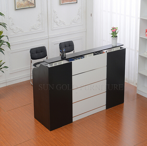 Popular Simple Design Orange And White Small Salon Reception Desk - Buy ...