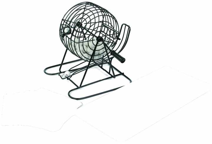 Deluxe Wire Cage Bingo Set - Fun Indoor Game for All Ages