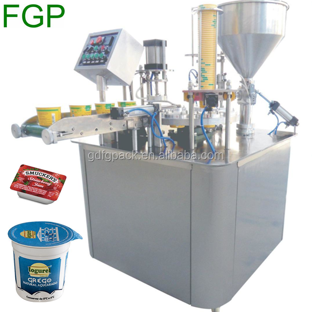 Small Production Rotary Butter Tub/cup Filling Machine