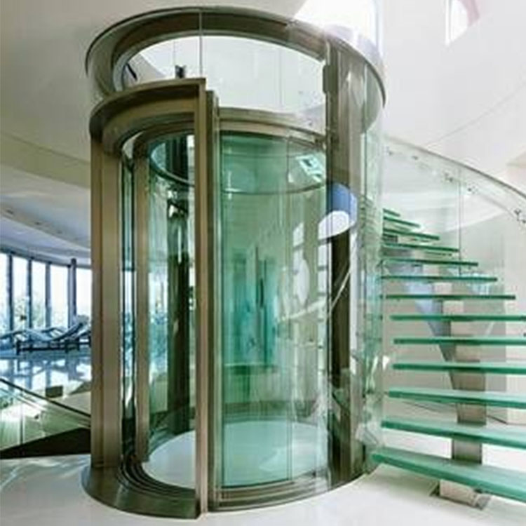 Villa Round Residential Glass Elevators, China Factory Villa Used Glass ...
