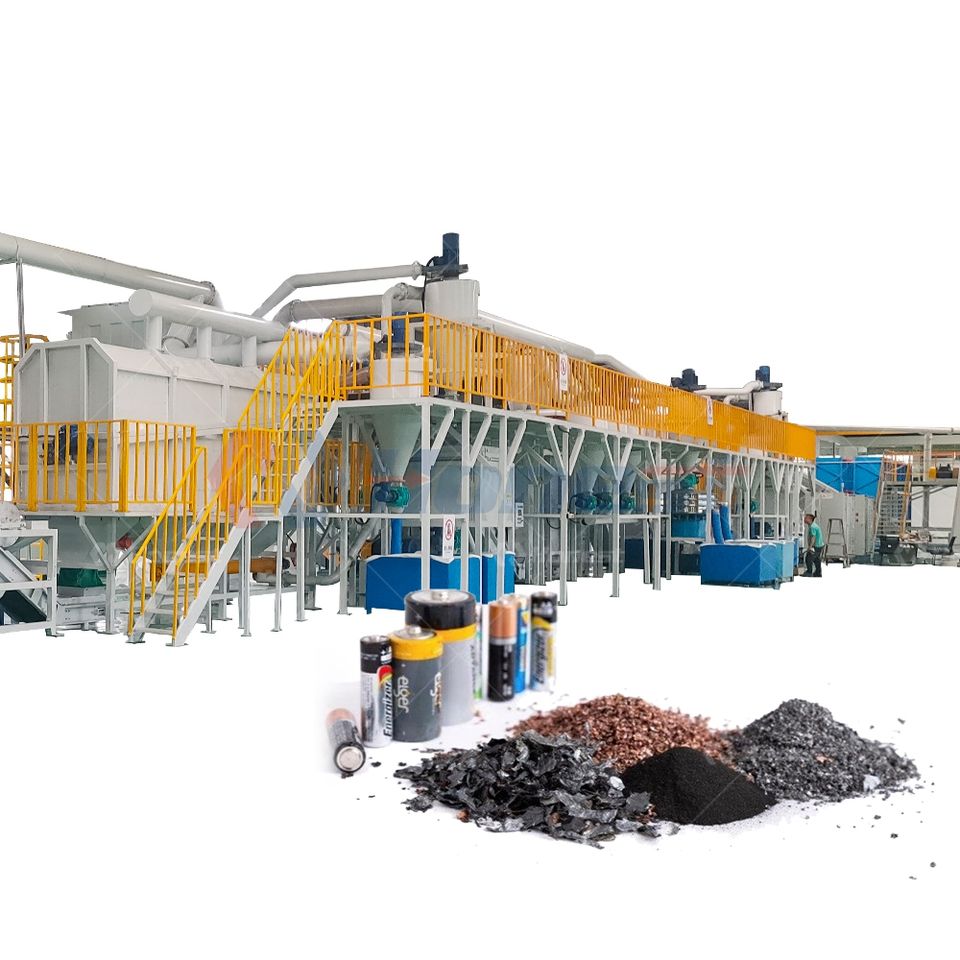 Automatic Black Mass Lithium Battery Recycling Line Designed for Large ...