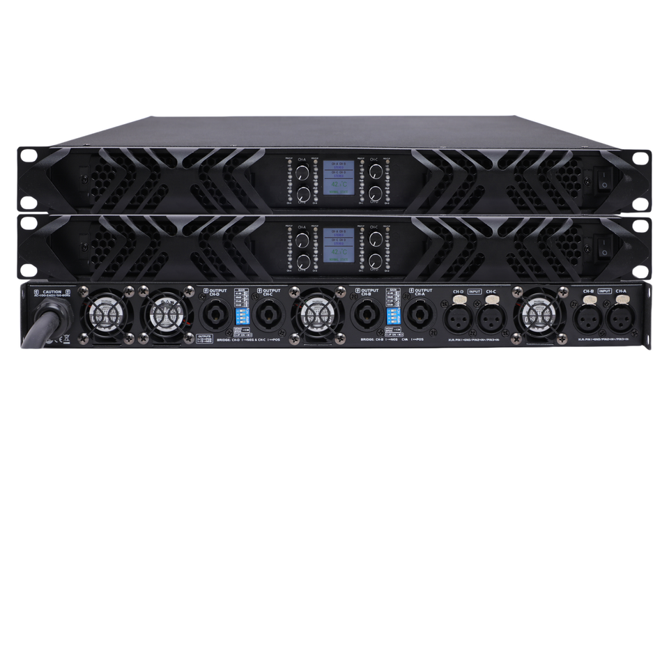 Clibx DPB4.32 1U Class D Power Amplifier - 4x3200w Digital Amp