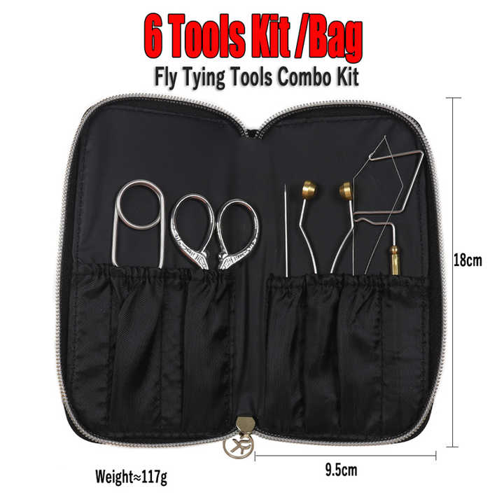 C-clamp 360 Degree Rotary Fly Tying Vise Tools Combo Kit