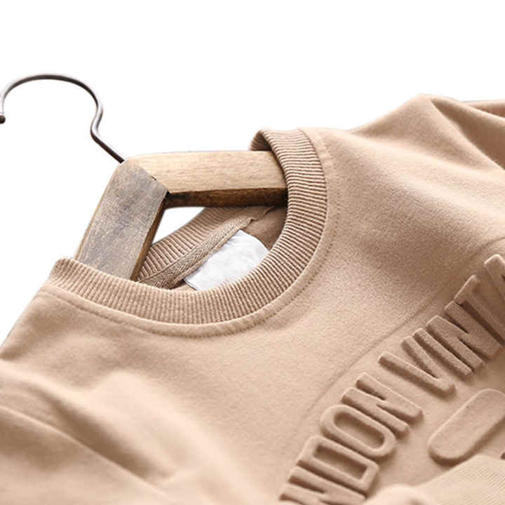 Custom Sweatshirt 3D Embossed Crewneck Sweater - 100% Cotton