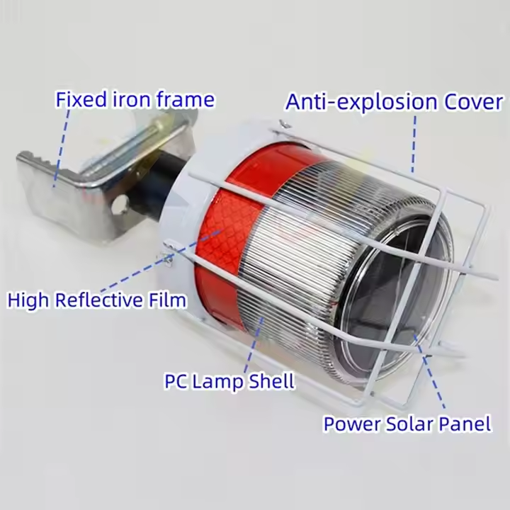 Waterproof Solar Flashing Traffic Warning Light Led Flashing Strobe ...