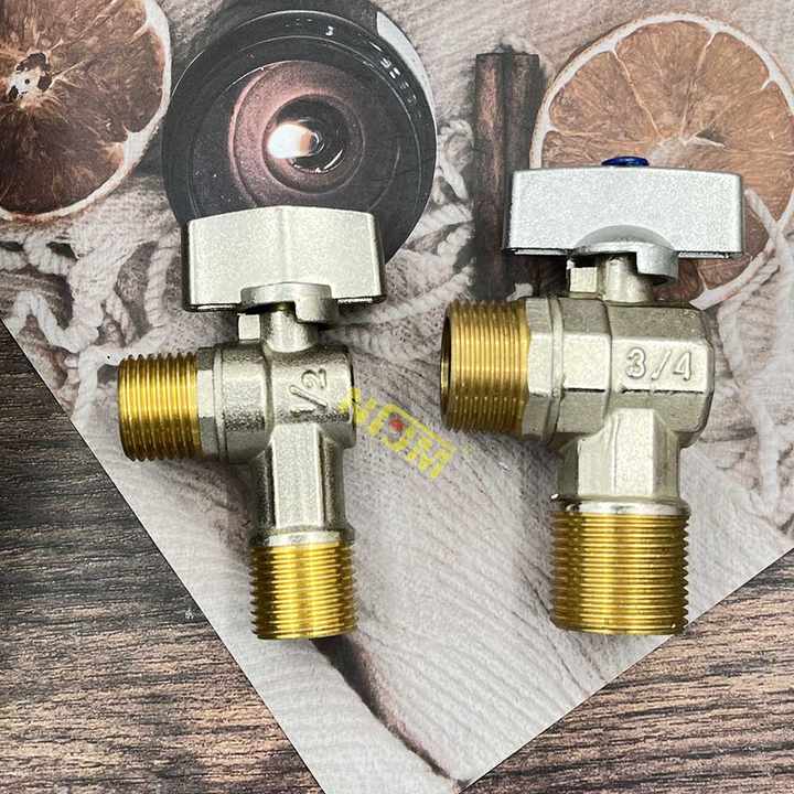 NFJM 1/2inch 3/4inch Full Copper Ball Core Large Flow Angle Valve Water ...