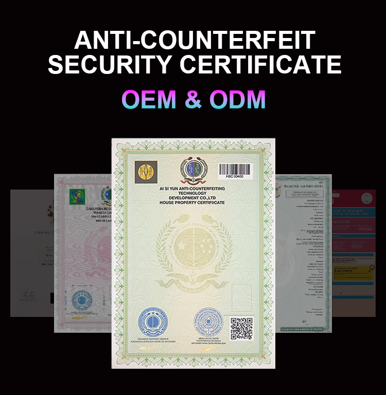 High-Quality Custom security paper a4 size with certificate Solutions ...