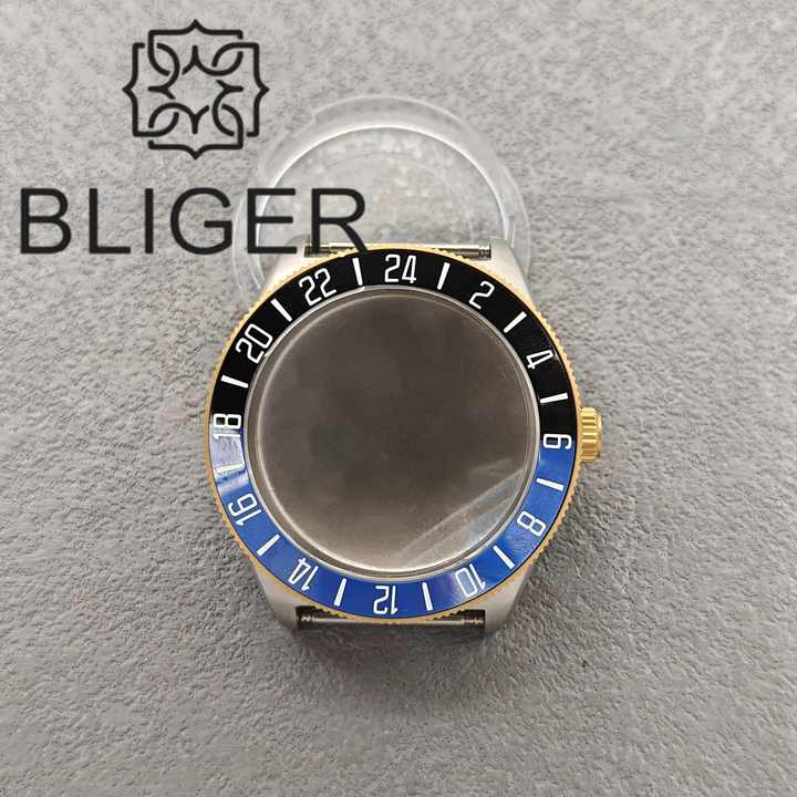 Bliger Watch 40mm case Waterproof Stainless Steel Watch Case with ...