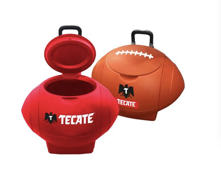 HSp Ice Cooler 50L Large Football Shaped Trolley Cooler Box with logo ...