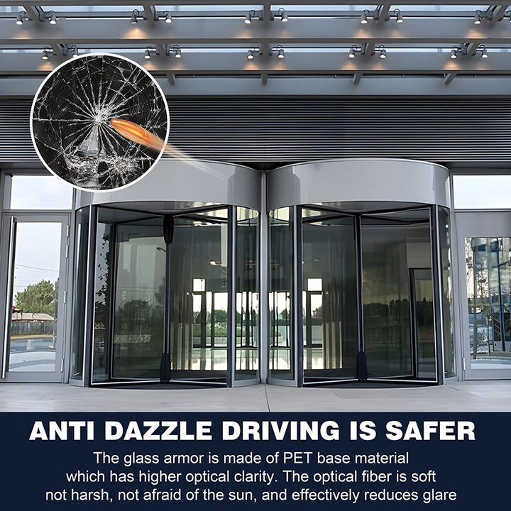 14mil Bulletproof Shatterproof Glass Window Film for Bank Security