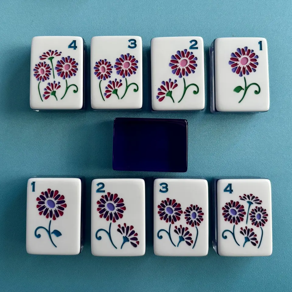 American Mahjong Set Purple Classic Rabbit American Acrylic Adult ...