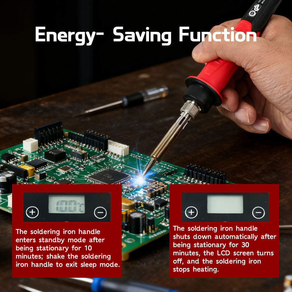 60W High-End Intelligent Digital Display Soldering Iron Automatic Power ...