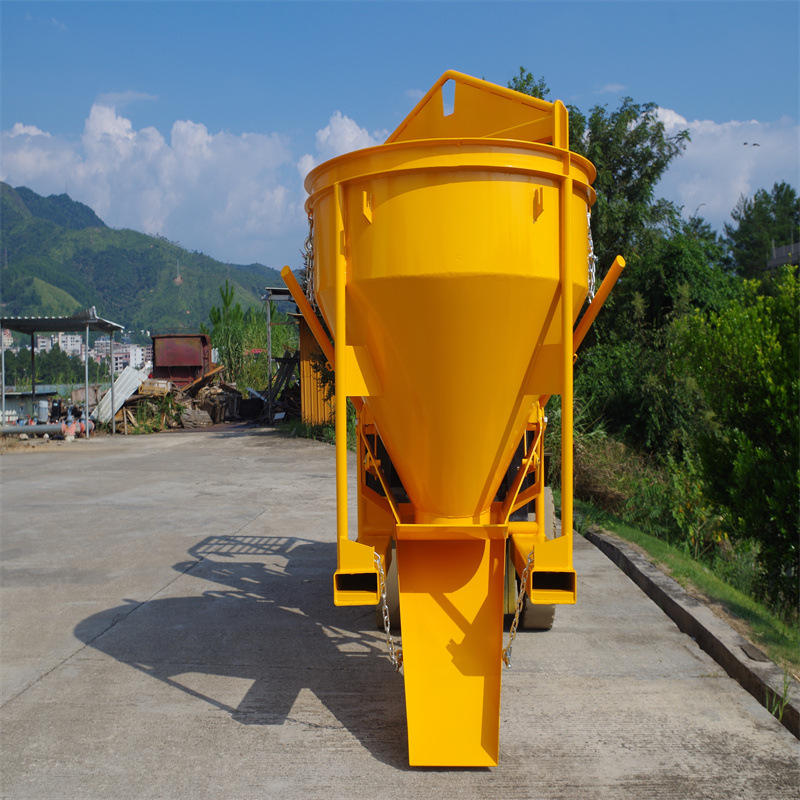 Custom building tower crane concrete hopper 1.5T 3T forklift hopper ...