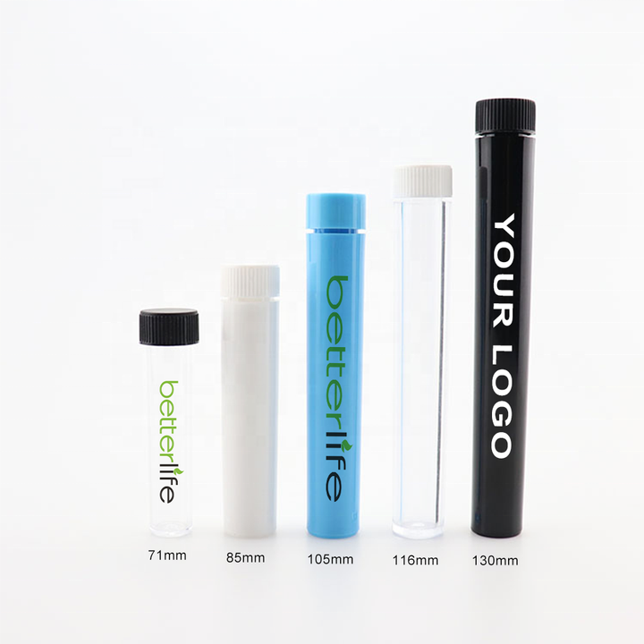 Small Plastic Tube Containers Transparent Packaging Push Down Medicine ...
