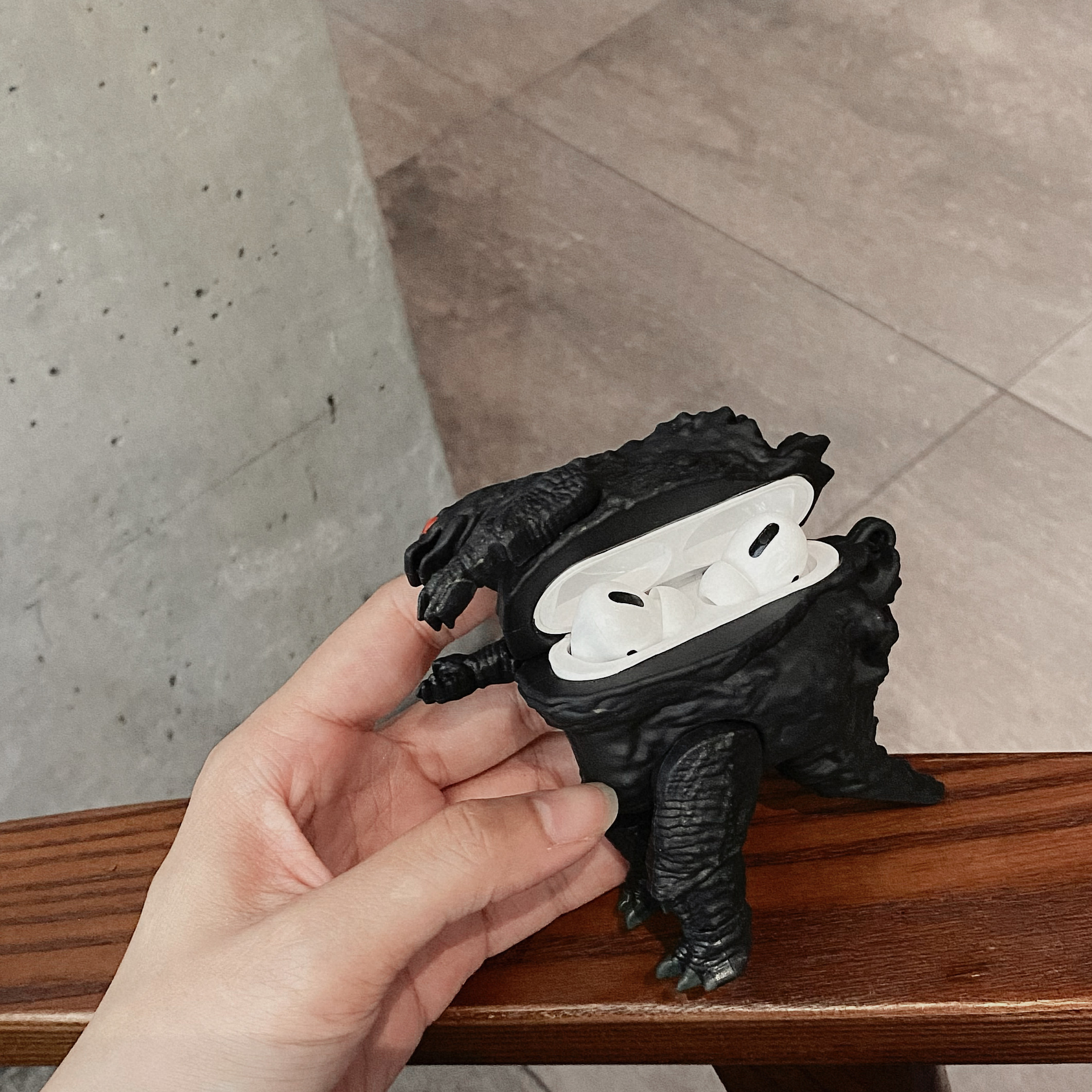 Protective and Stylish godzilla airpod case for Optimal Headphone Care
