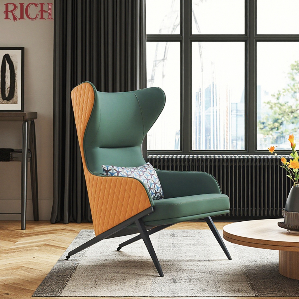 Modern High Back Accent Chair