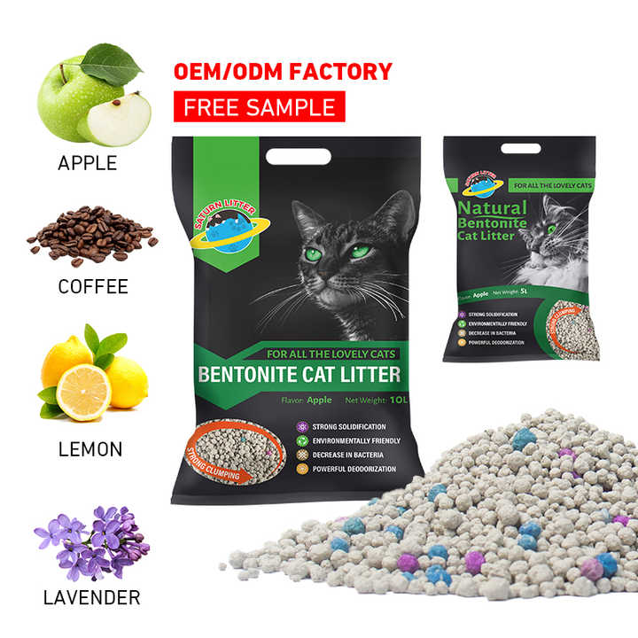 OEM Easy Clean Natural Sodium Cat Sand Powder Scent Extra Odor Control ...