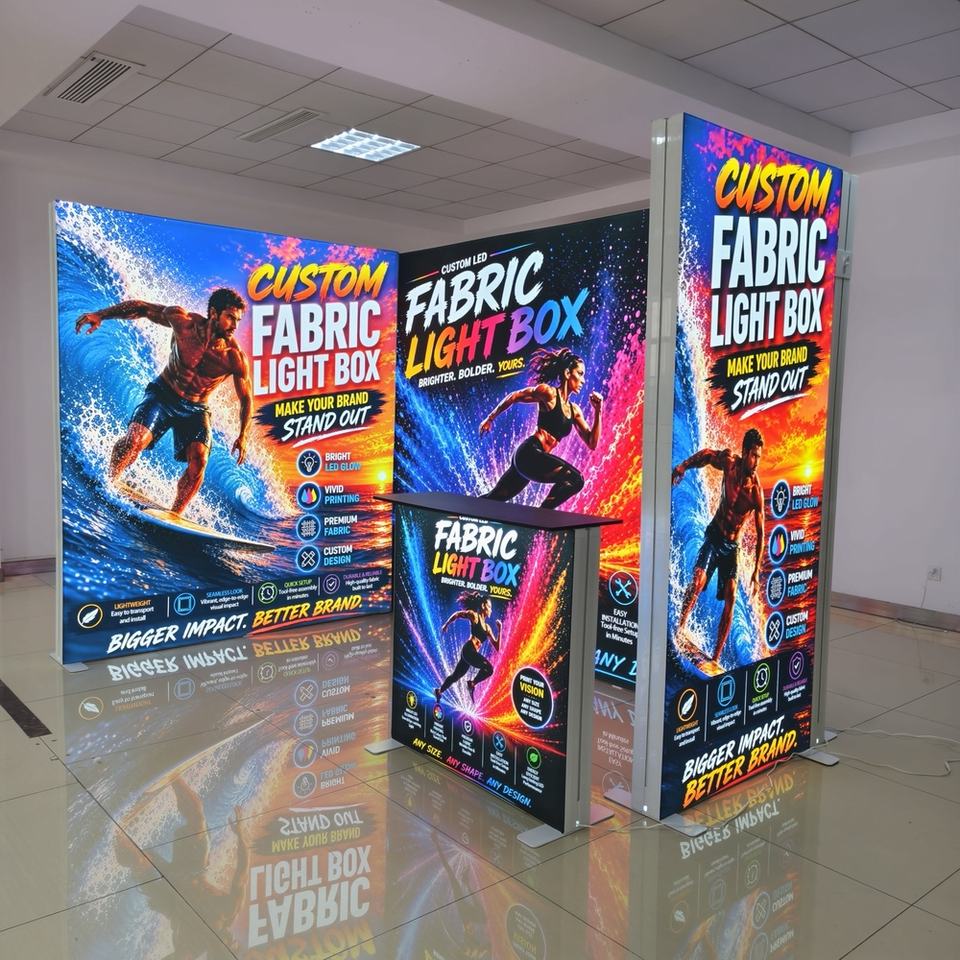SEG Advertising Light Box Aluminum Frame Wall Display Lightbox Fabric ...