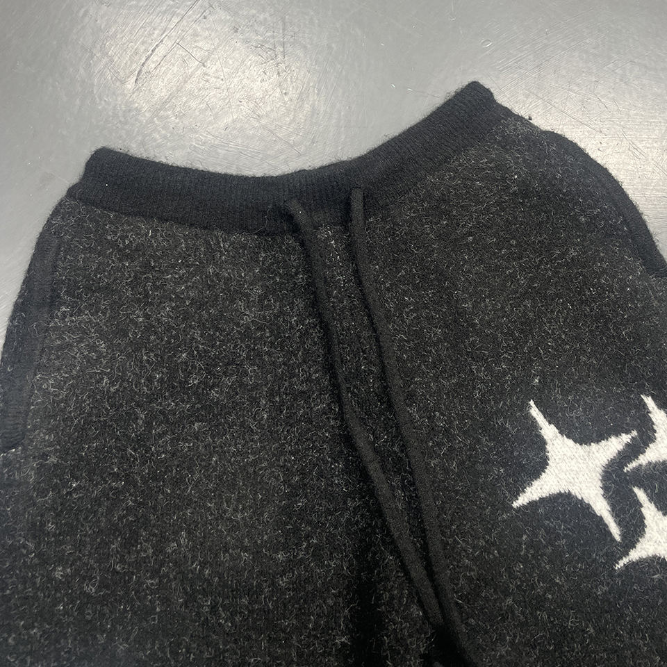 Custom Knitted Fuzzy Mohair Flare Pants for Men Mohair Clothing ...