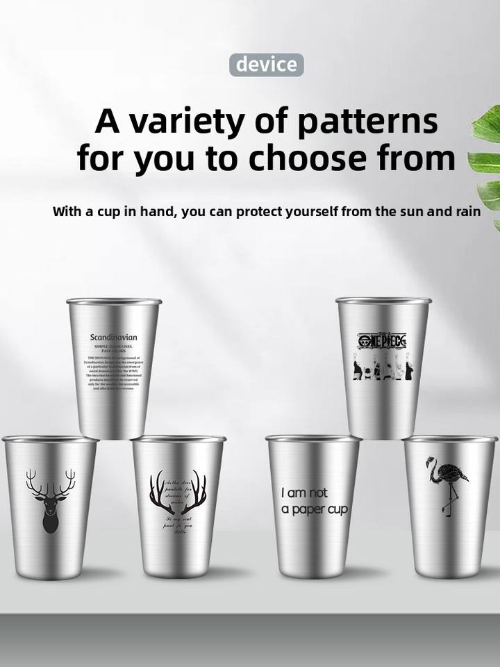 Industrial-style 304 Stainless Steel Cylindrical Cup Beer Mug Instagram ...