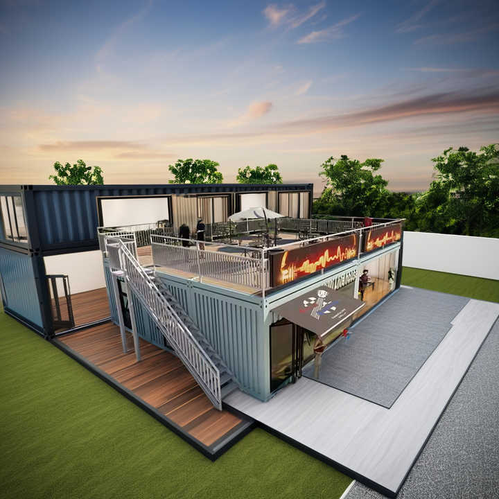 Luxury Operable Restaurants and Shops - Low-Cost Container Houses