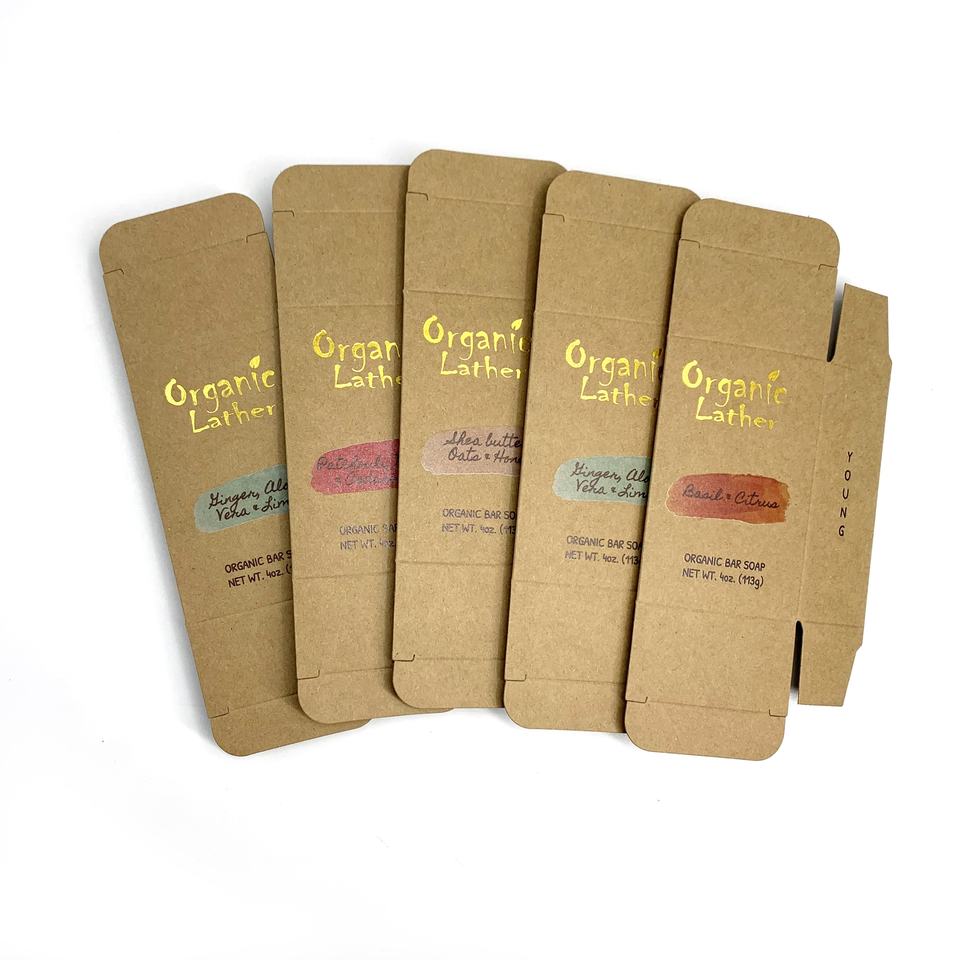 Customizable Kraft Paper Soap Packaging Boxes - Eco-friendly
