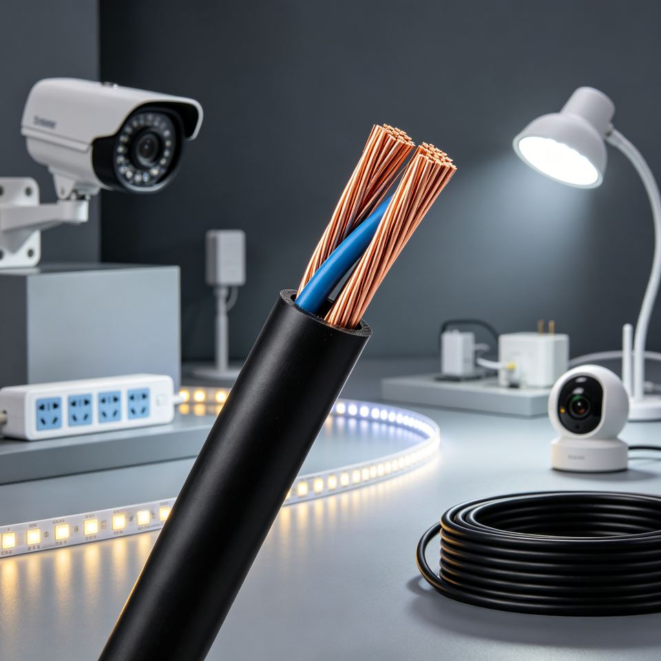 Flexible Copper Electrical Cable 2x1.5mm PVC Insulation 500V Rated for ...