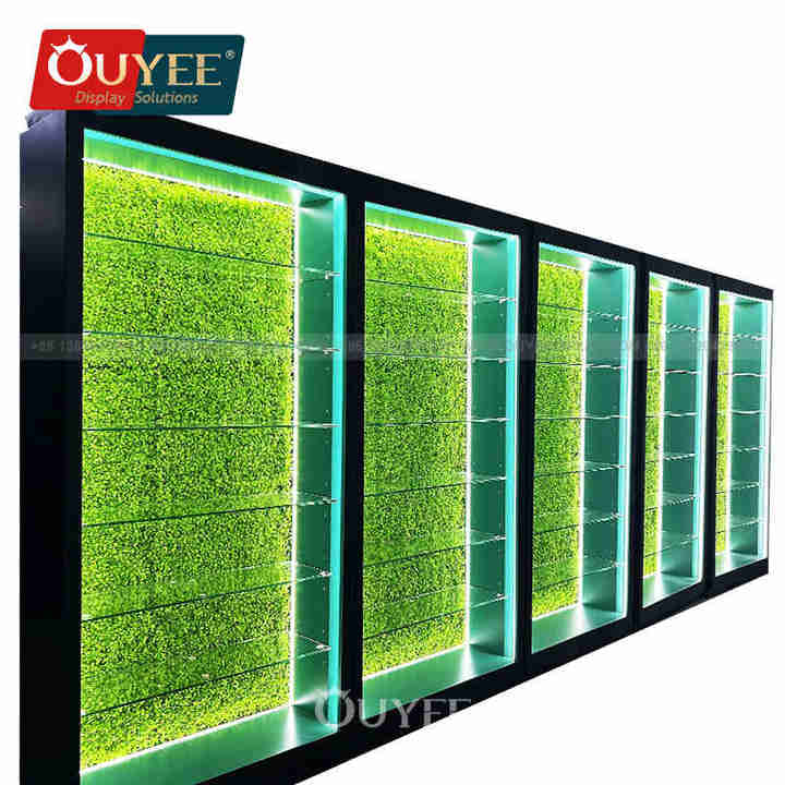 Customized Glass LED Dispensary Furniture for Smoke Shops