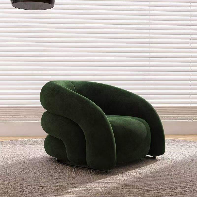 Luxury Velvet Single Sofa - Perfect for Living Room Relaxation