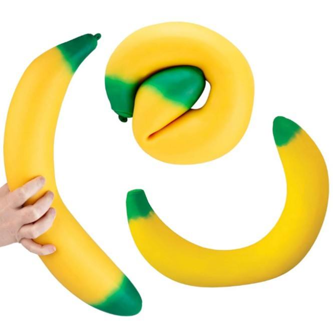 New PU Foam Squishy Realistic Slow-Rebound Toy-Banana-Shaped Creative ...