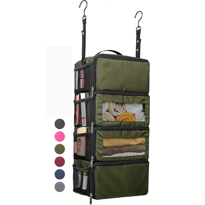 Collapsable Portable Hanging Shelves Packing Cube Organizer Travel ...