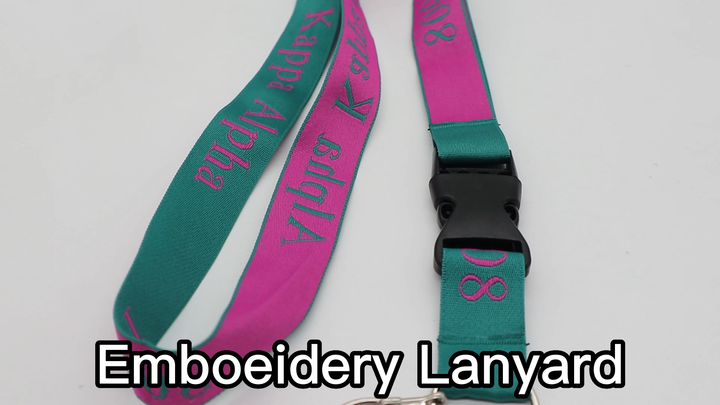 2024 Hot Sale Greek Letters Woven Lanyard Custom Nylon Jacquard ...