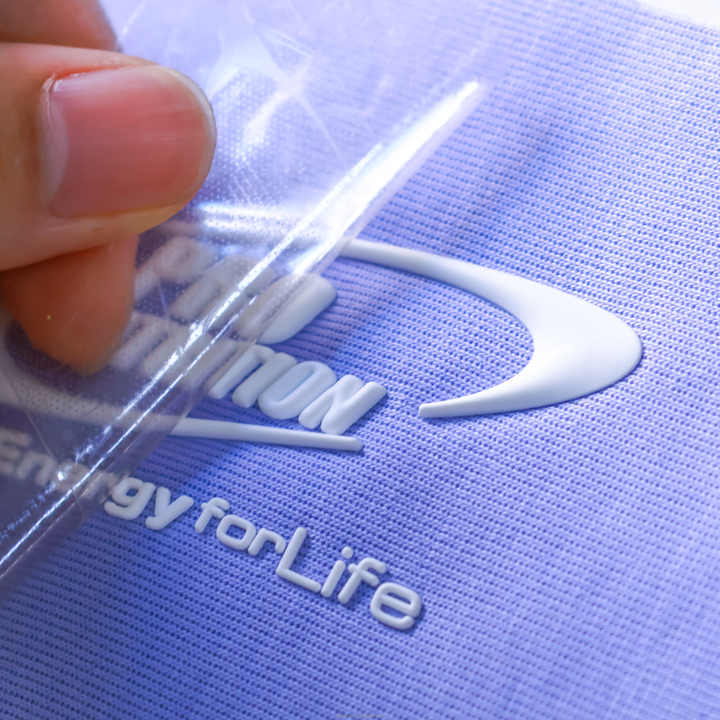 3D Raised Brand Logo Tshirt Custom 3D Rubber Silicone Heat Transfer ...