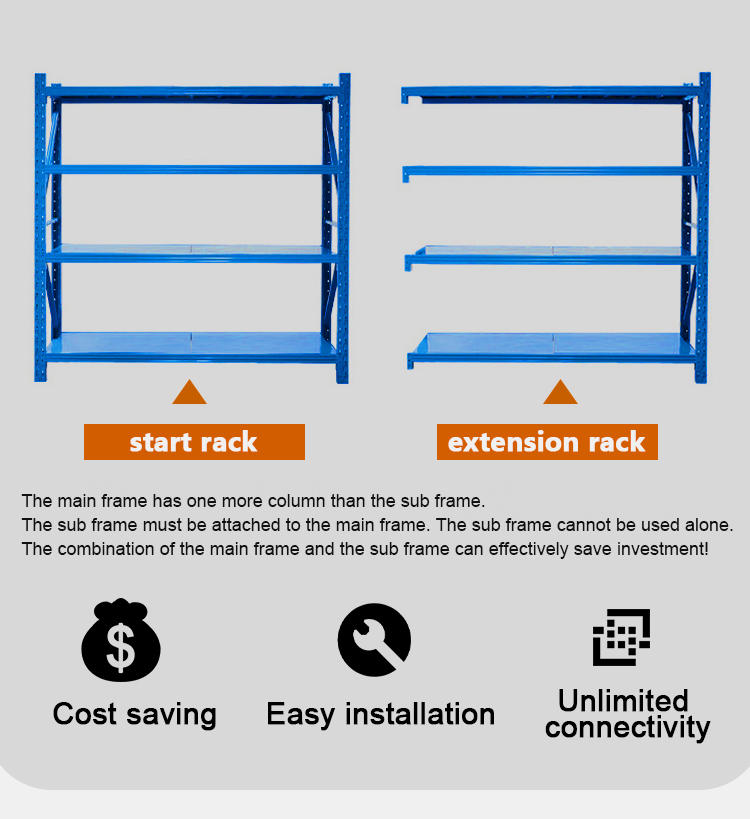 Wholesale Warehouse Shelving System Metal Lightweight Storage Rack No ...